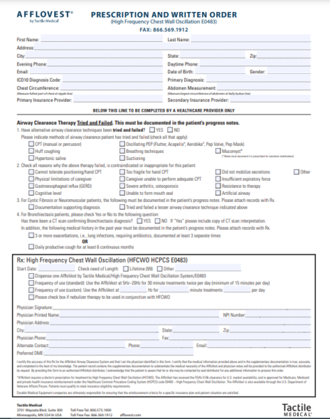 How to Prescribe AffloVest - AffloVest